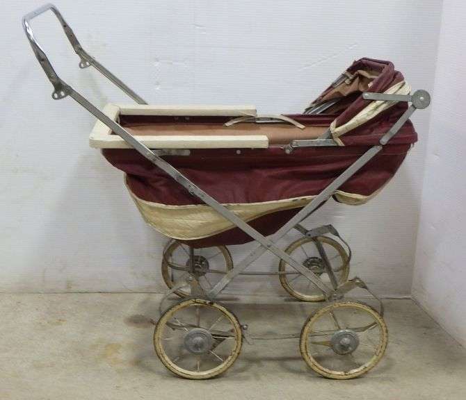Antique baby stroller, 26"L, nice condition for age - Albrecht Auction ...
