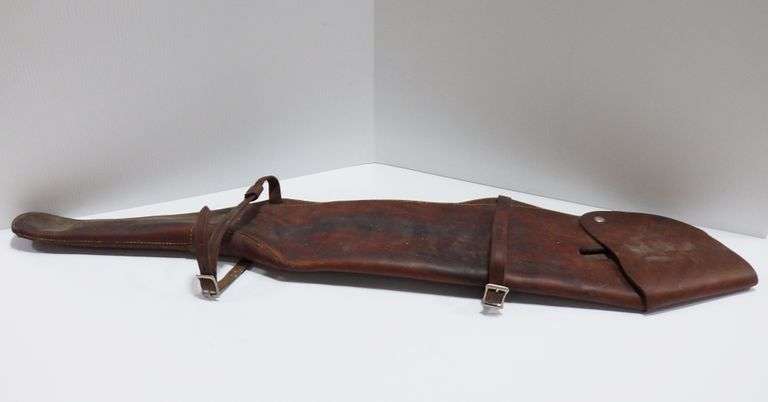Leather Hunting Rifle Scabbard Made by Hunter - Albrecht Auction Service