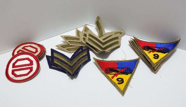 (23) WWII US Army patches, include: 6- 6th Armored Division, 10 ...