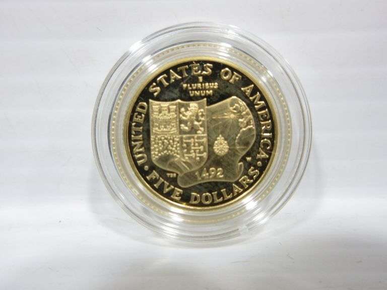 1992-P US Mint Columbus Quincentennial 3-Coin gold proof set, includes ...