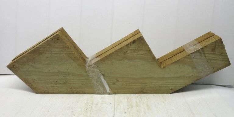 (3) Step treated stair stringers, 12"D x 31"H - Albrecht Auction Service