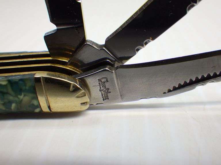 Cherokee Stoneworks jack knife, 3" closed, NIB - Albrecht Auction Service