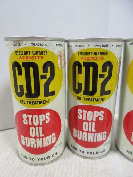(4) Alemite CD-2, oil treatment, metal cans - Albrecht Auction Service