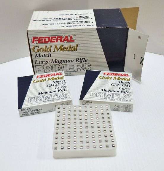 (900) Rounds of Federal Gold Medal Match Large Magnum Rifle Primers ...