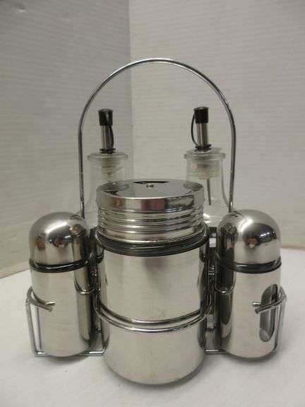 Parini 6-piece stainless steel condiment set, Fondue 21-piece set by ...