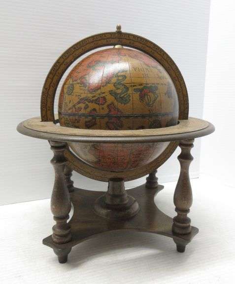 Wood World Globe, table top, made in Italy, 10"Dia, nice - Albrecht ...