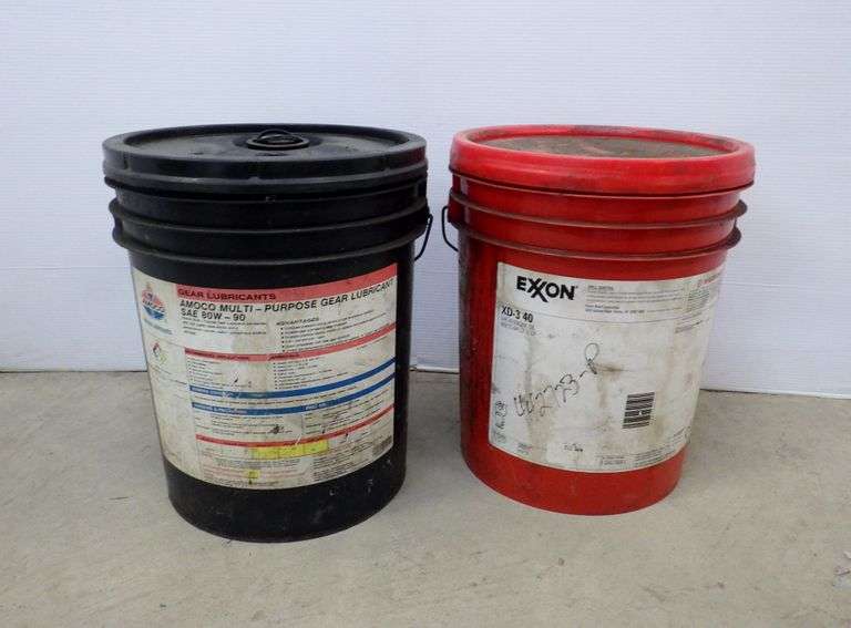 (2) 5-Gallon pails of oil: 1- XD-3 40W engine oil, and 1- 80W-90 Gear ...