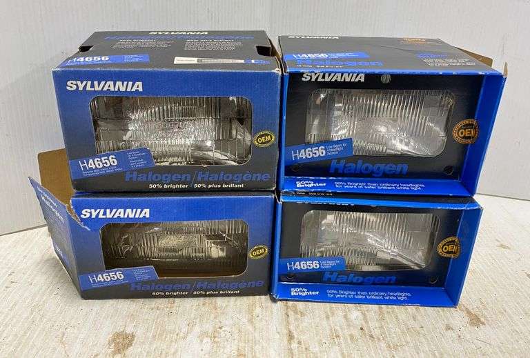 (4) Sylvania H4656 low beam halogen headlights, all NIB - Albrecht ...