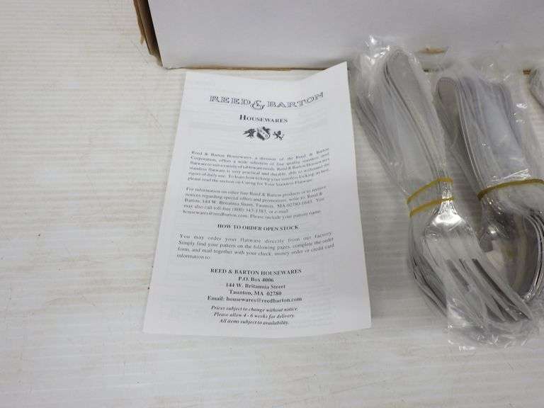 (107) Pieces of Reed and Barton stainless steel flatware set ...
