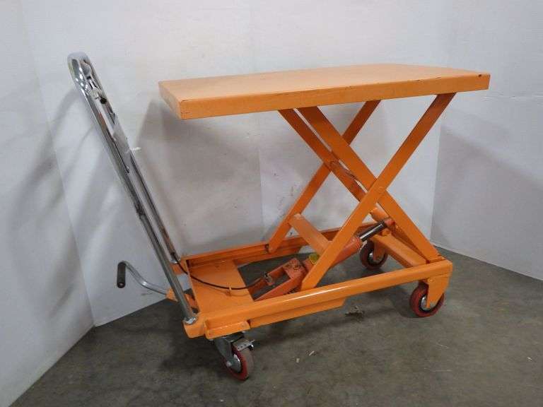 Hydraulic lift table, 17 3/4"W x 27 1/2"L, lifts up to 27"H, works ...