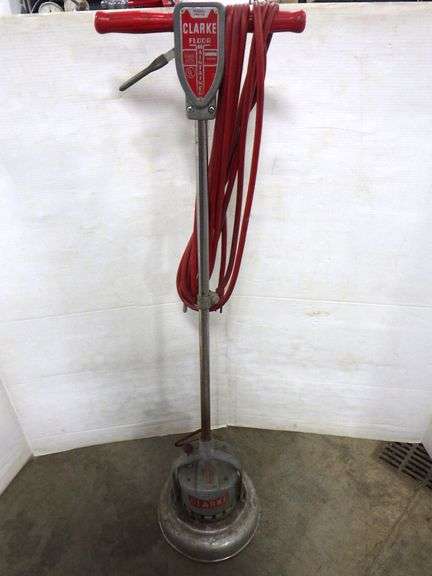 Clarke FM-12 floor machine, 50"H, runs well - Albrecht Auction Service