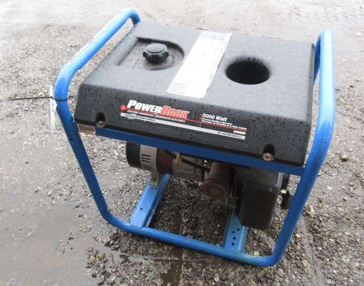 PowerBack 5000W generator, cord pulls but won't start, repair, as is ...