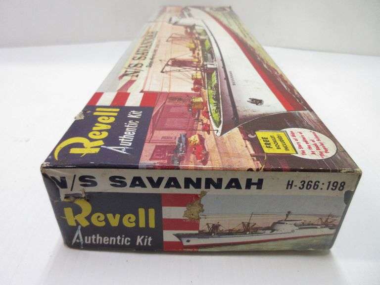 Revell N/S Savannah plastic model boat kit from 1958, complete unbuilt ...
