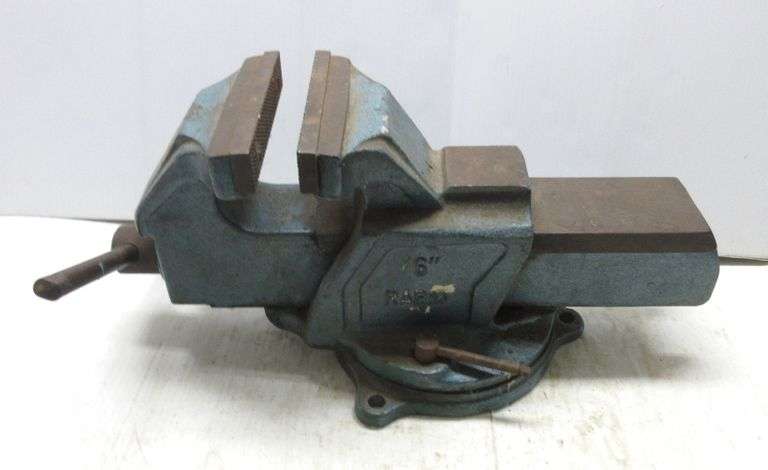 Heavy duty Atco machinist vise, 6" rapid bench vise with swivel base ...