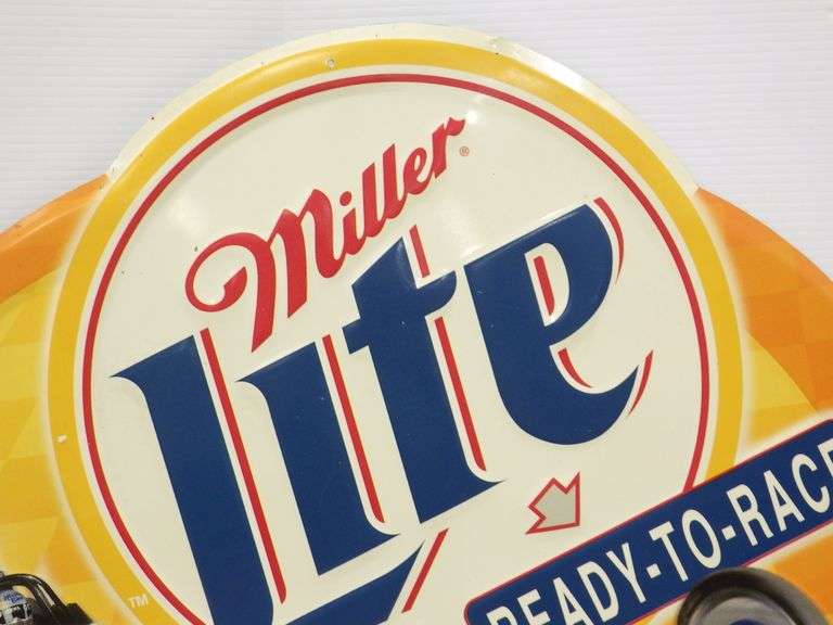 Miller Lite Dragster Metal Beer Sign, 29"W x 22"H, used, good ...