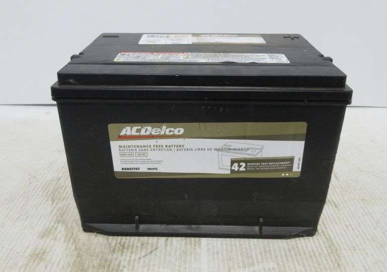 AC Delco battery, 800 CCA, 110 RC, new - Albrecht Auction Service