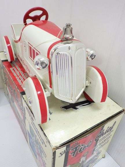 Cat Toy Tractor, 1/3 scale skippy fire chief, die-cast pedal car in box ...