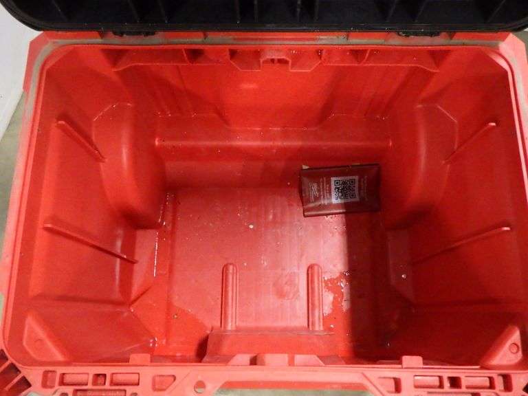 Milwaukee packout roller box, 22"W x 15"H, good - Albrecht Auction Service