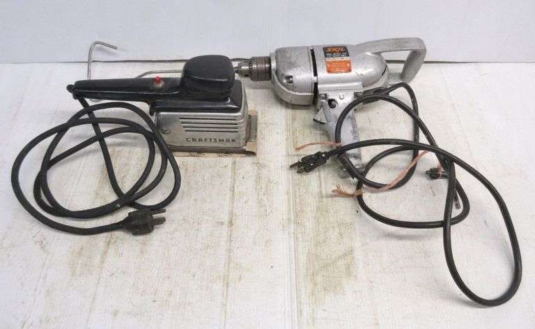 Skil model 542 1/2" deluxe drill, Craftsman sander, model 110.7650 ...
