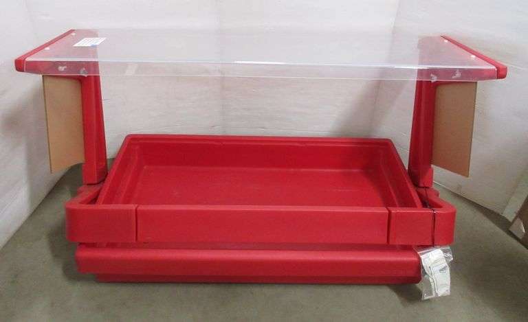 Cambro salad bar/ice table with sneeze guard, approx. 4' x 2' x 2'H ...
