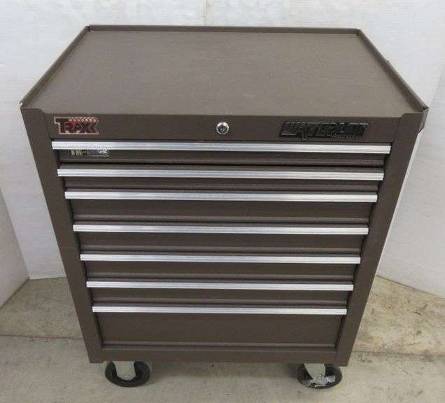 Rolling Waterloo Traxx TR series 7-drawer tool box, model TR71807B with ...