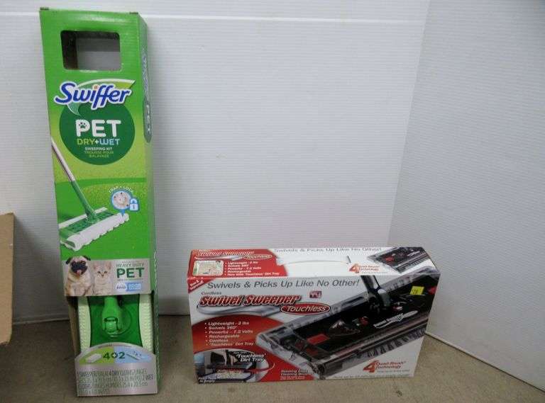 Various sweepers/scrubbers, include: Black & Decker cordless scrubber ...