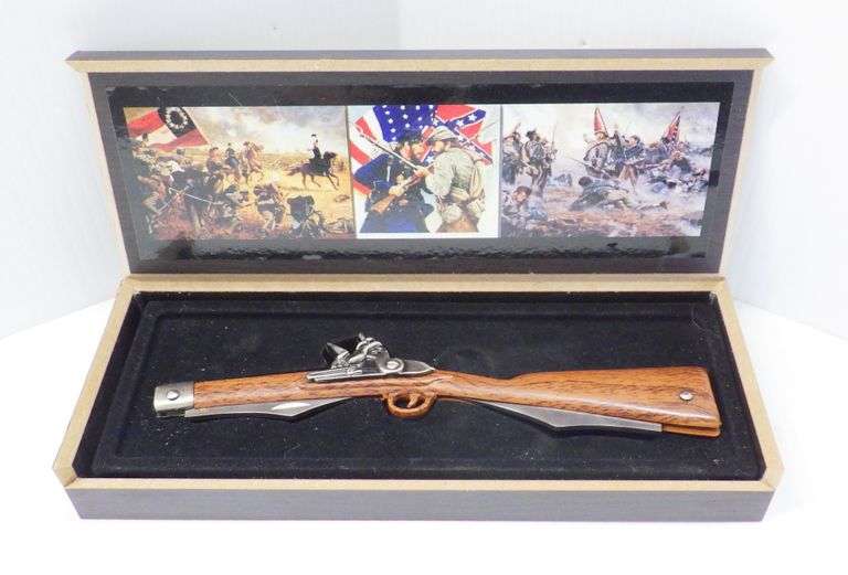 Older knife/musket, rifle shaped, two stainless steel handcrafted ...