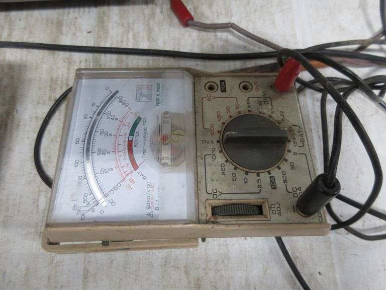 Craftsman engine analyzer; Delco electronic voltage ohm meter, model HMTOZBZ, volts/DC ...