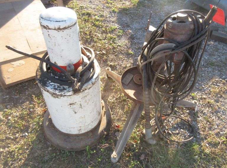 Older auto shop tools, include: ARO grease gun, and a Mall tool Co ...