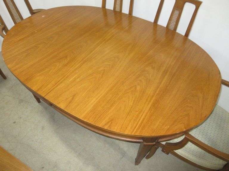 1960's Mid-century mahogany wood dining table, with (3) leaves, (2) arm ...