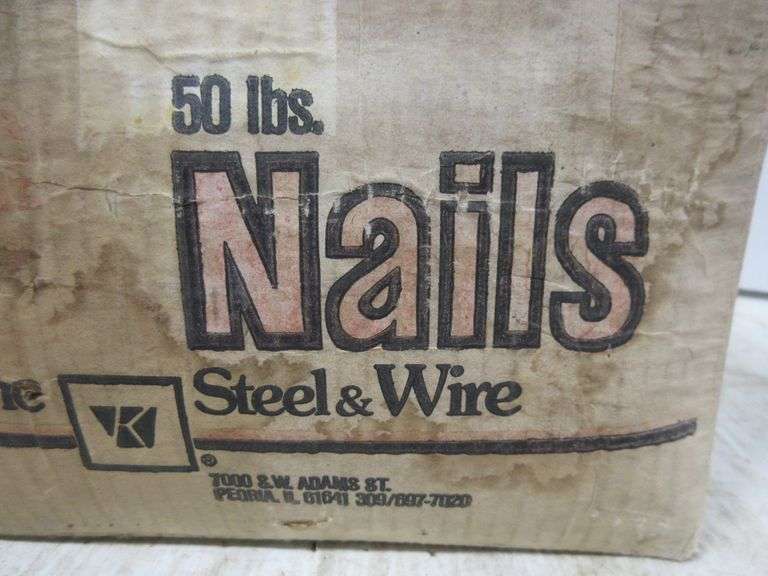 50 Lb. box of nails - Albrecht Auction Service