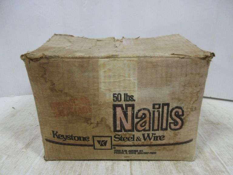 50 Lb. box of nails - Albrecht Auction Service