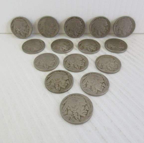 (15) Buffalo nickels, scarce dates: 1918, 1919, 1928-S, 1927-S, 1920-S ...