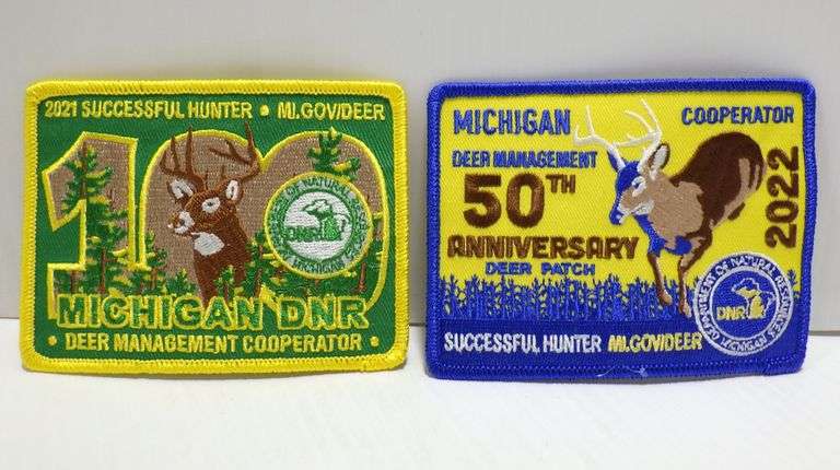 (2) Michigan Successful Deer Hunting Patches, includes: 2021 and 2022 ...