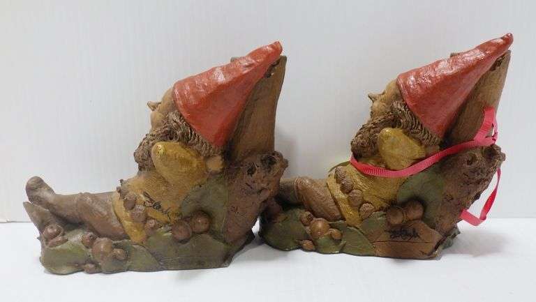 (2) Tom Clark collectible gnomes, retired gnome from Oct. 1989, 5"H ...