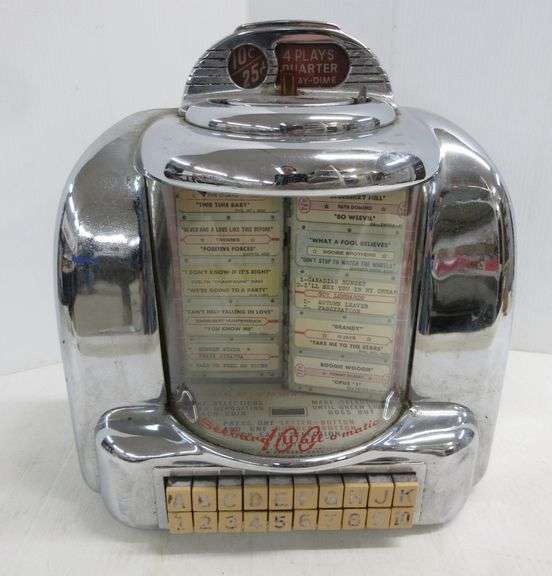 Vintage 1950's Seeburg Wall-O-Matic 100, coin operated jukebox machine ...