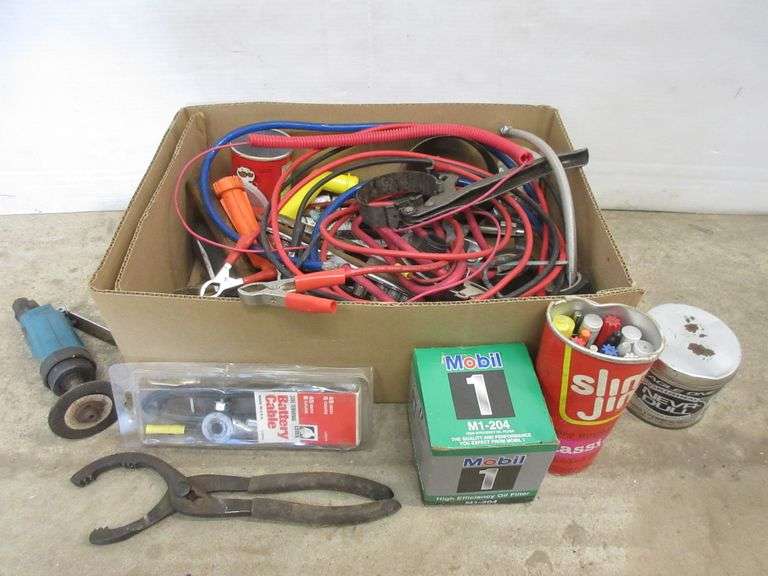 Various mechanics items, includes: Sockets, Cables, Filter, and ...