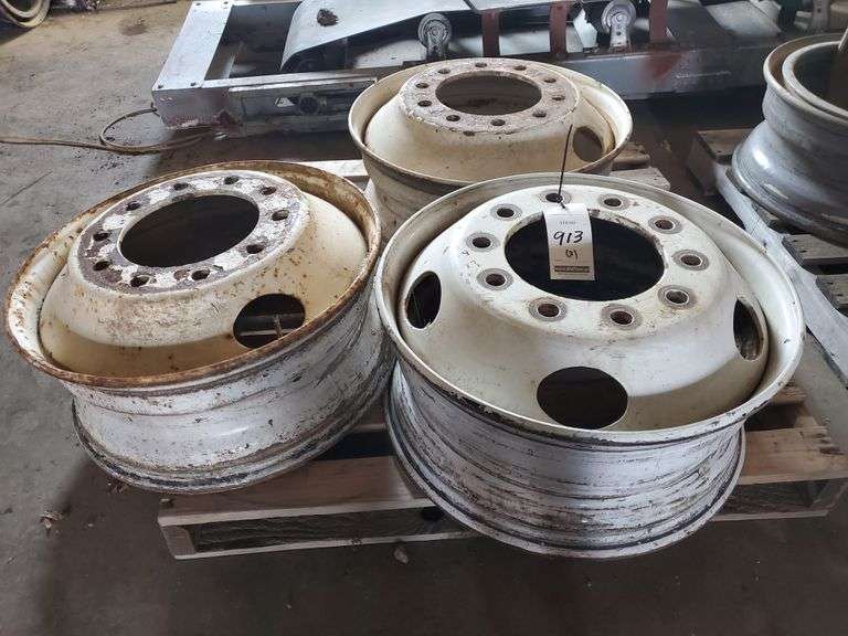 (3)-Budd Style Rims, 10-Bolt. Location: L#1 - Albrecht Auction Service