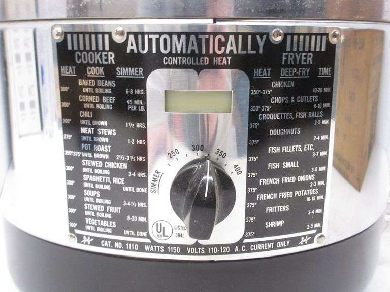 Nelson Electric cooker-fryer Bel-Air, 5 1/2-Quart, nice, in box ...