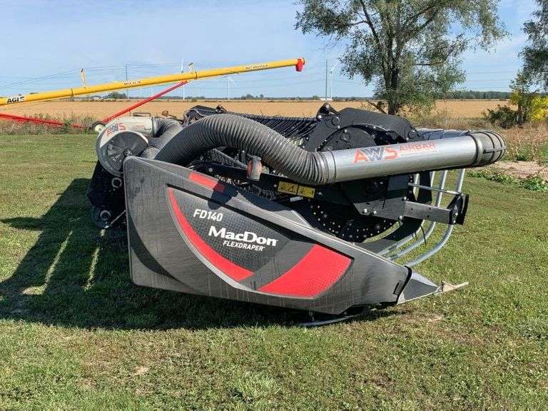 2020 FD140 MacDon Draper Grain Head with Case Flagship Hook-Up, AWS Air ...