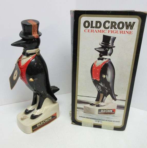 Old Crow ceramic figurine, Kentucky Straight Bourbon Whiskey, 12 1/2"H ...