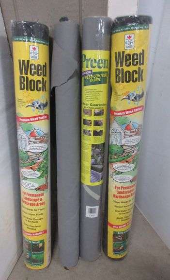 (4) Rolls of weed block netting, 36"W - Albrecht Auction Service