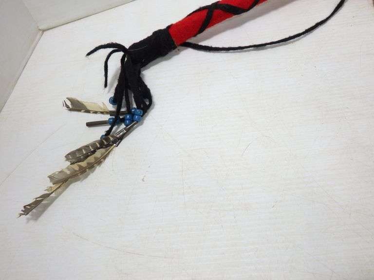 Authentic Native American Cherokee medicine man staff with fur and ...