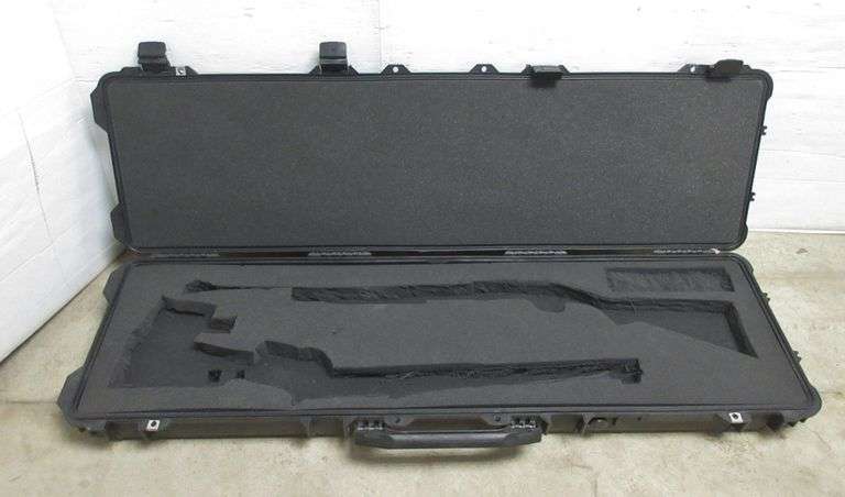 Pelican hard sided gun case, 52" x 15", like new for any long gun ...