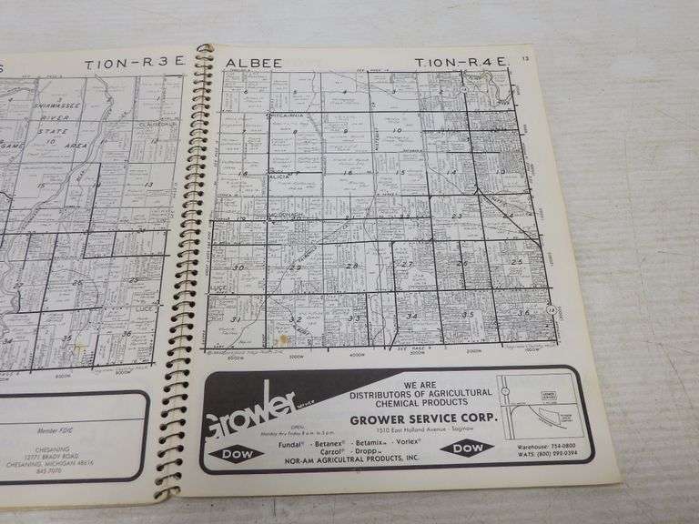 Vintage 1983 Saginaw County Michigan land atlas and plat book with ...