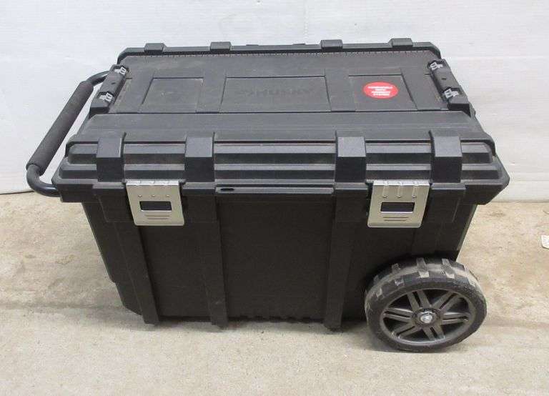 Husky tool box with tray, approx. 24" x 16" x 16"H, new, dusty from ...