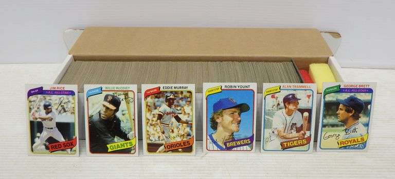1980s Topps baseball cards, No. 1 through No. 726, not including No ...