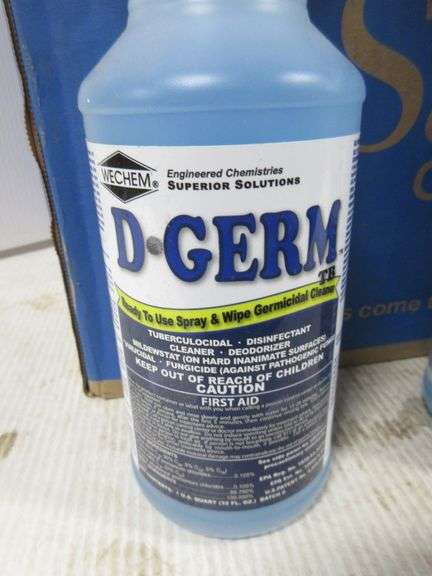(6) 32 oz. Bottles of D-Germ cleaner, and (11) 32 oz. Bottles of In ...