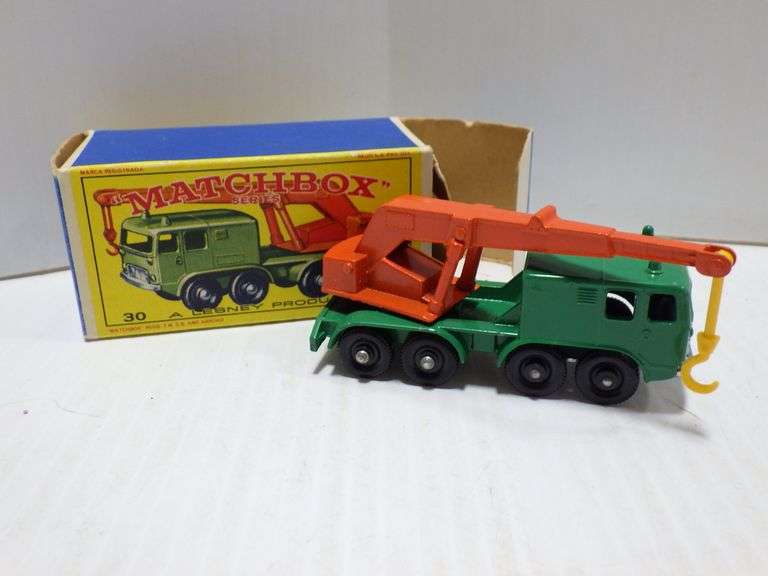 (2) Older Matchbox "Lesney" vehicles, include: No. 30 8-wheel crane ...
