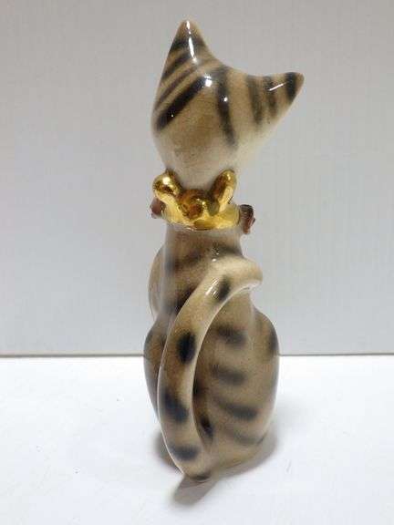 Vintage 1950s long body porcelain princess siamese cat figure with ...